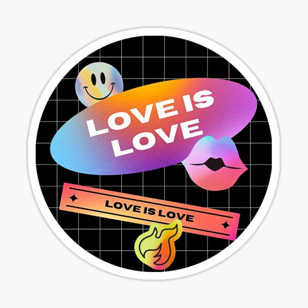 "Love is Love LOGO" Sticker for Sale by wasabigraphic | Redbubble