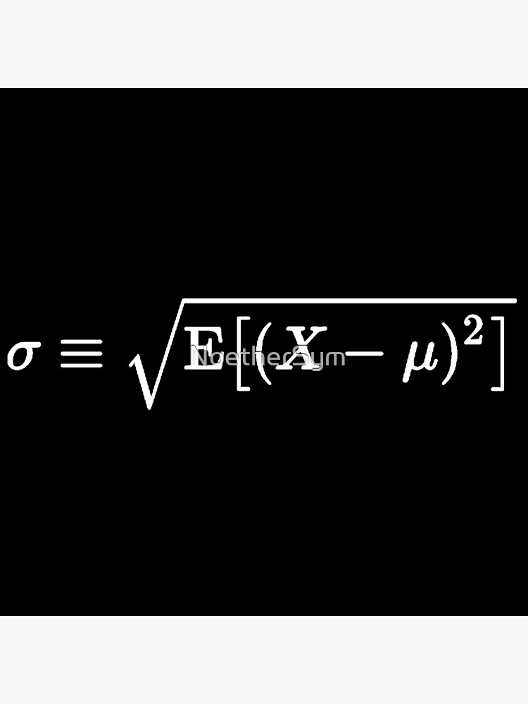 Standard Deviation In Probability Theory Dark Version Premium Matte ...