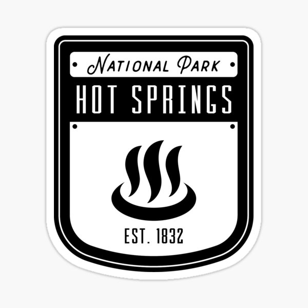 "Hot Springs National Park Arkansas Badge" Sticker for Sale by ...