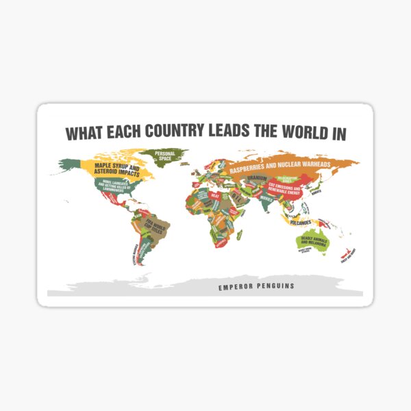 "Map of the world" Sticker for Sale by millenium1964 | Redbubble