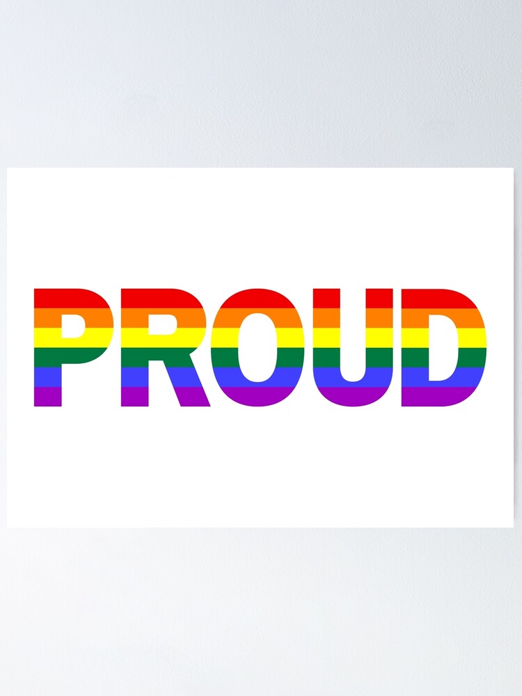 "PROUD LGBTQ Pride Sticker " Poster for Sale by amyloulogos | Redbubble