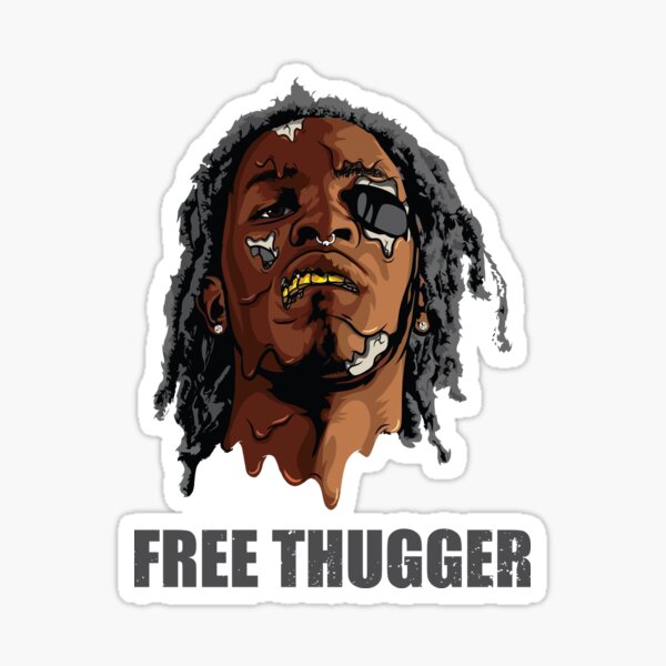 "Free Thugger" Sticker by MimosaDzn | Redbubble
