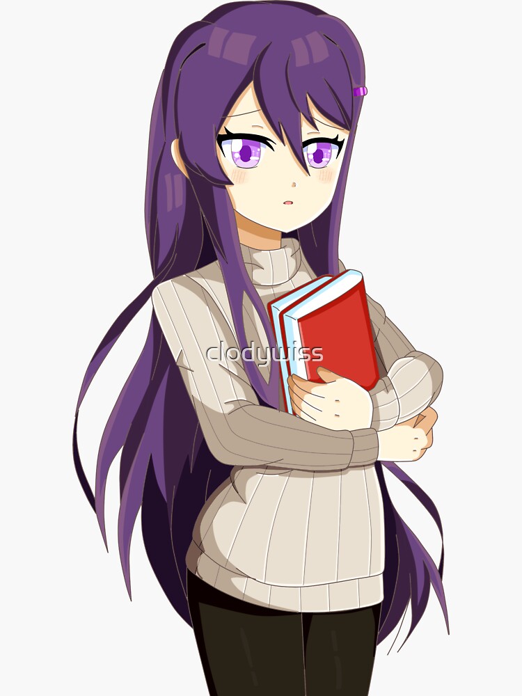 "Yuri (DDLC)" Sticker for Sale by clodywiss | Redbubble