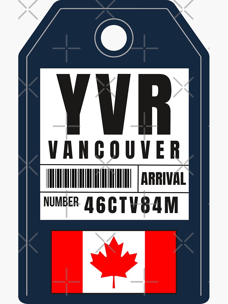 "YVR Vancouver Boarding Pass - Airport Ticket" Sticker by Will-273 ...