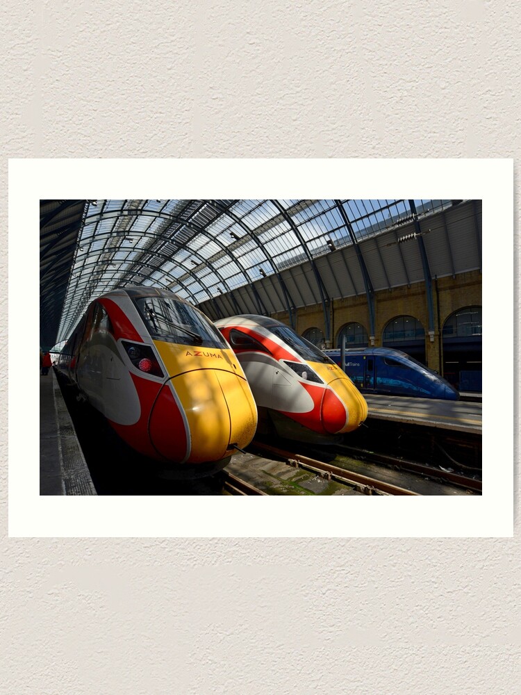 "LNER Azuma 801 high speed trains at King's Cross Station" Art Print ...