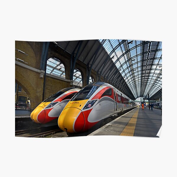 "LNER Azuma 801 high speed trains at King's Cross Station" Poster by ...