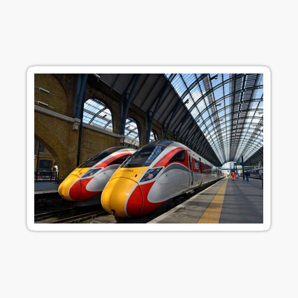 "LNER Azuma 801 high speed trains at King's Cross Station" Sticker by ...