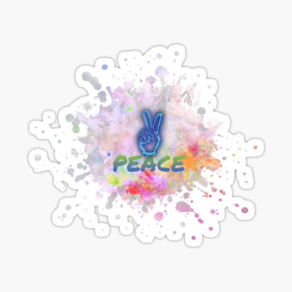 "two fingers sign " Sticker by Iyrik | Redbubble