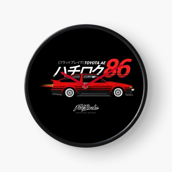 "AE86 Trueno Hatch RD01" Clock by flatbroke | Redbubble