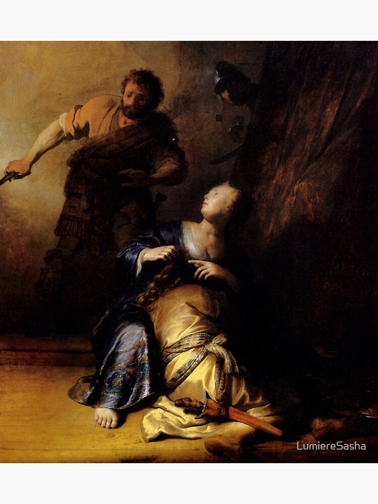 "Samson And Delilah-Rembrandt" Sticker for Sale by superbarts | Redbubble