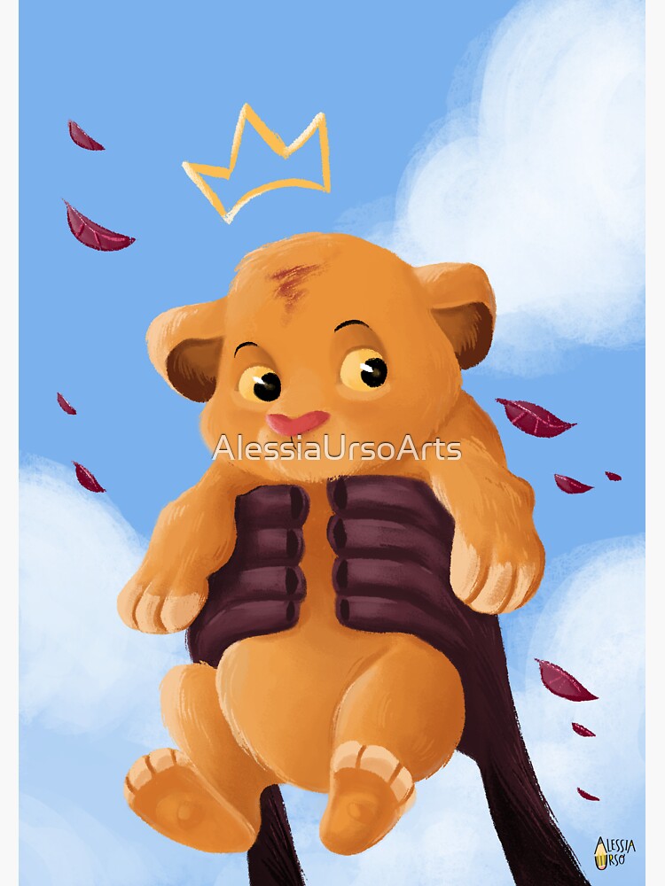 Pegatina «SIMBA El Rey León Lámina artística» de AlessiaUrsoArts ...