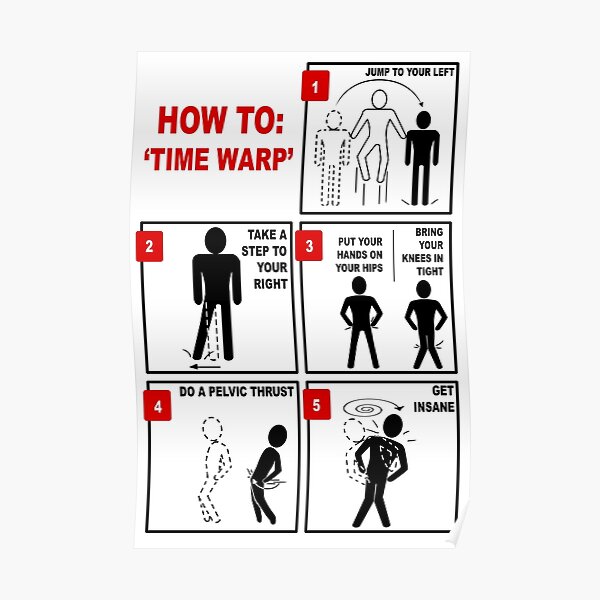 "Rocky Horror Picture Show Time Warp" Poster for Sale by thegadzooks ...