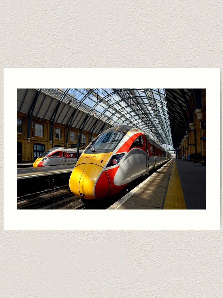 "LNER Azuma 801 high speed trains at King's Cross Station" Art Print ...