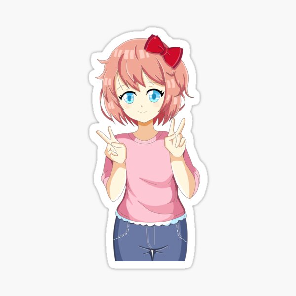 "Sayori (DDLC)" Sticker by clodywiss | Redbubble