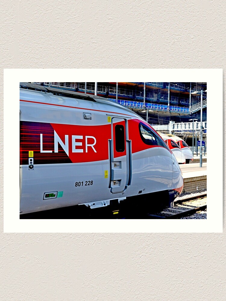 "LNER Azuma 801 high speed trains at King's Cross Station" Art Print ...