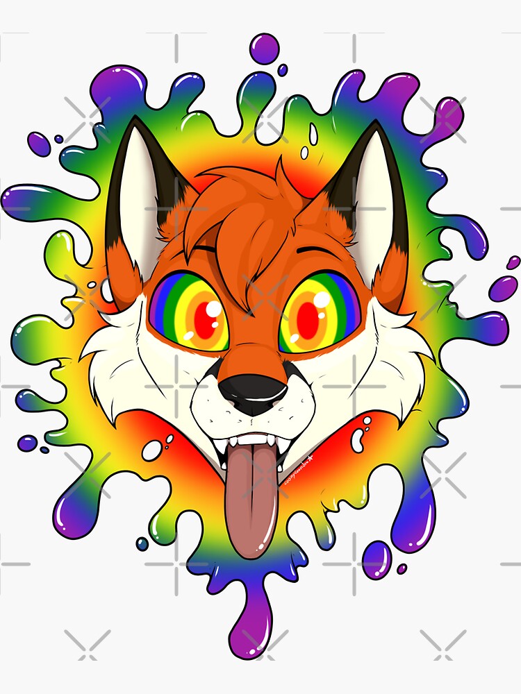 "Lively LGBTQ+ fox" Sticker by LoonyLeandra | Redbubble