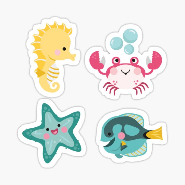 "Fun In The Sun - Sea-Life Sticker Pack - Sea-Life Series" Sticker by ...