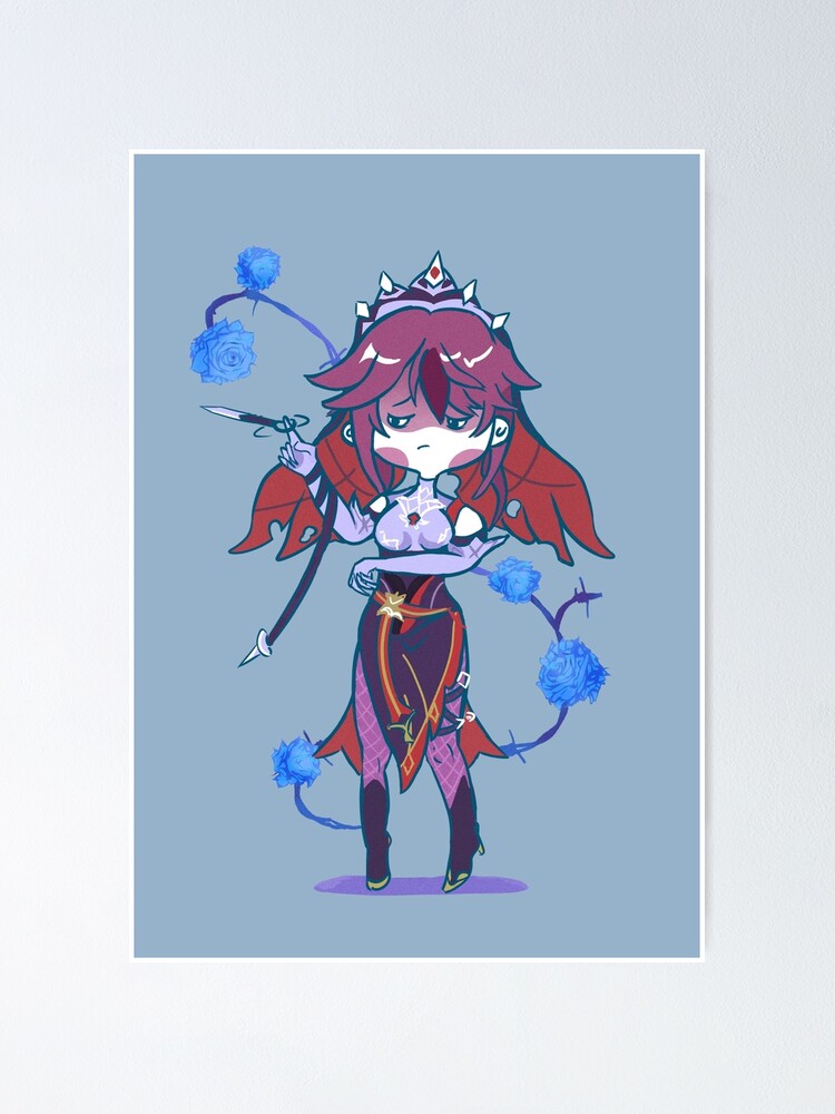 "Chibi Rosaria Genshin Impact" Poster for Sale by elosart | Redbubble