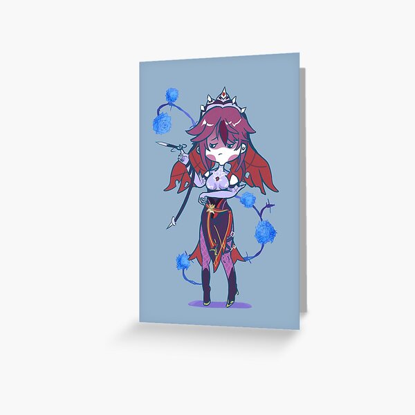 "Chibi Rosaria Genshin Impact" Greeting Card by elosart | Redbubble