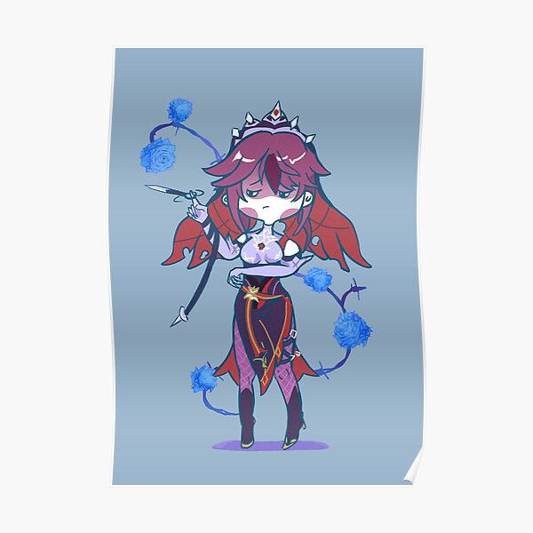"Chibi Rosaria Genshin Impact" Poster for Sale by elosart | Redbubble