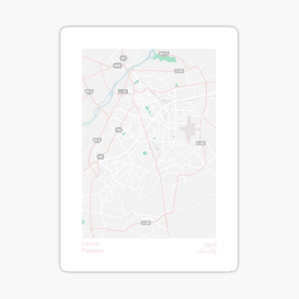 "Aesthetic Lahore City Map" Sticker for Sale by hae- | Redbubble