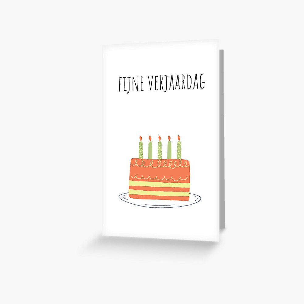 "Dutch birthday card with text in Dutch (verjaardagskaart fijne ...