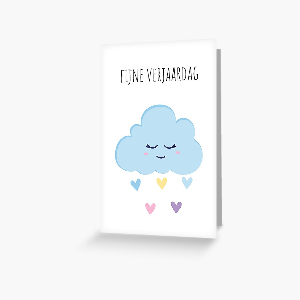 "Dutch birthday card with text in Dutch (verjaardagskaart fijne ...