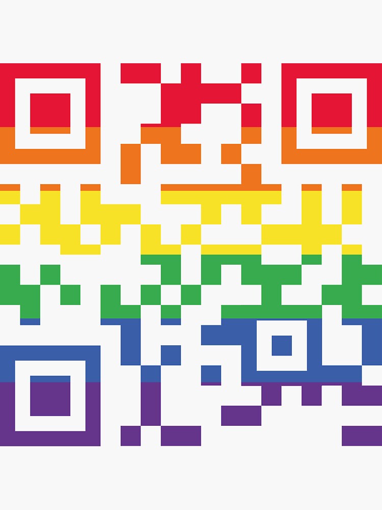 "LGBT Pride QR code" Sticker for Sale by CT-shirts | Redbubble