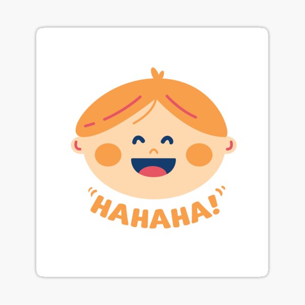 "Hahaha" Sticker for Sale by Jaadueekala | Redbubble