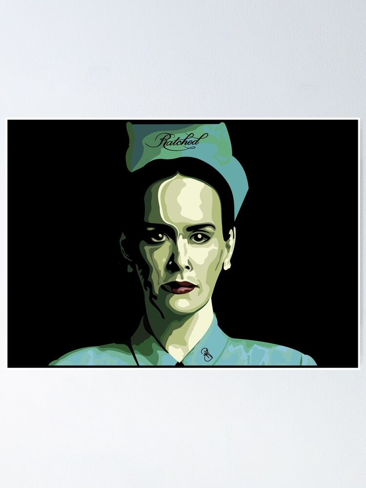 "Sarah Paulson: Mildred Ratched" Poster for Sale by patillustration ...