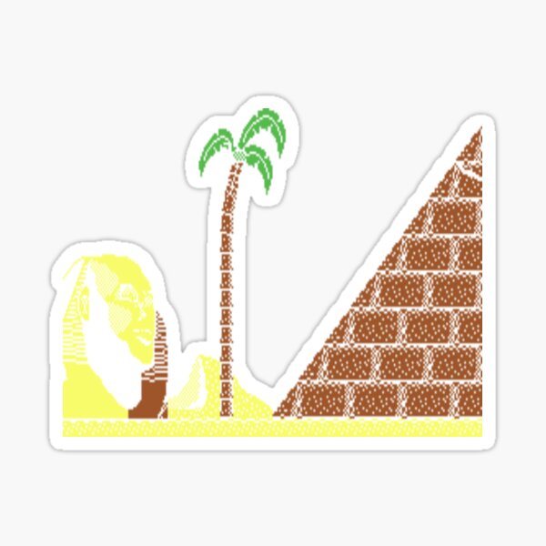 "Egypt Mystery of the Nile Retro" Sticker by PixelSystem | Redbubble