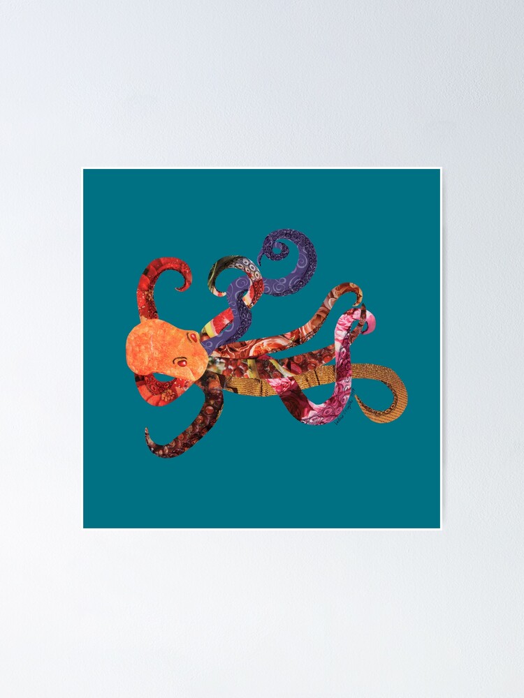 "Octopus Collage" Poster by DesignVal | Redbubble