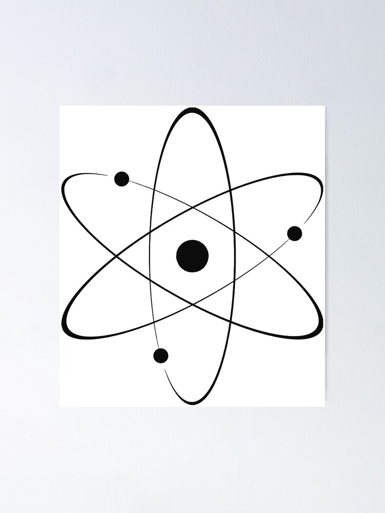 "Atom symbol logo" Poster for Sale by Tabascol | Redbubble