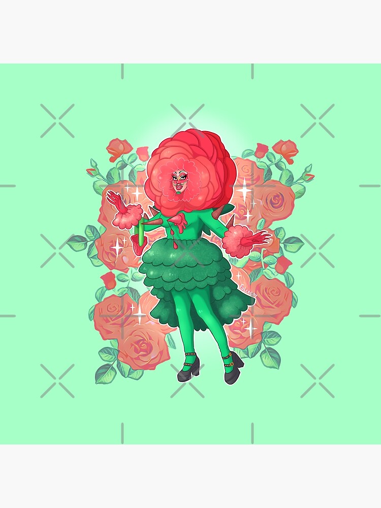 Póster «Rosa Flor Drag Queen LGBT Queer Ilustración Diseño Sant Jordi ...
