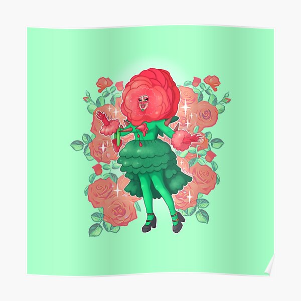 Póster «Rosa Flor Drag Queen LGBT Queer Ilustración Diseño Sant Jordi ...
