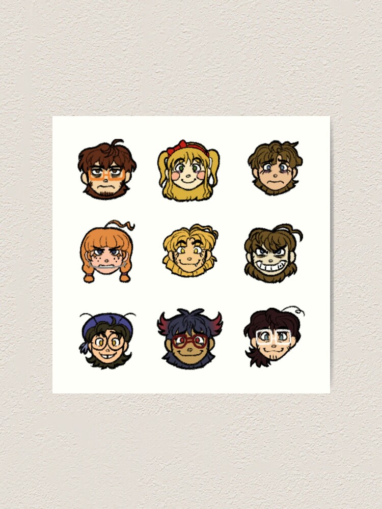"Bluey Capsule Characters Heads" Art Print for Sale by EDVSE | Redbubble