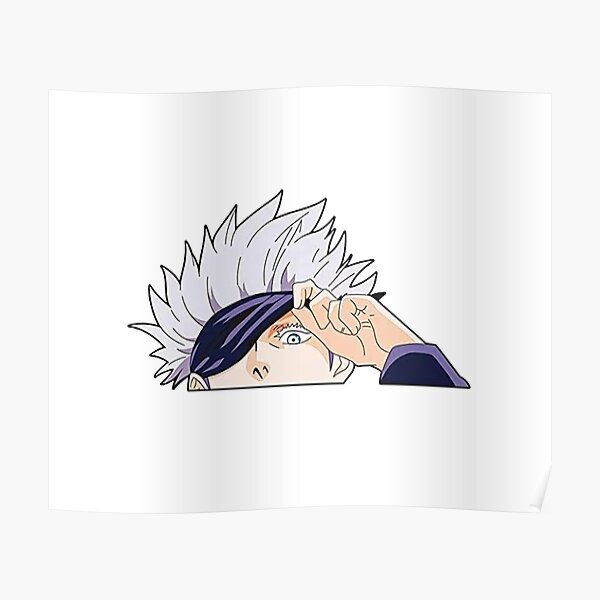 "Jujutsu Kaisen Gojo Peeker" Poster for Sale by Bensaltana | Redbubble
