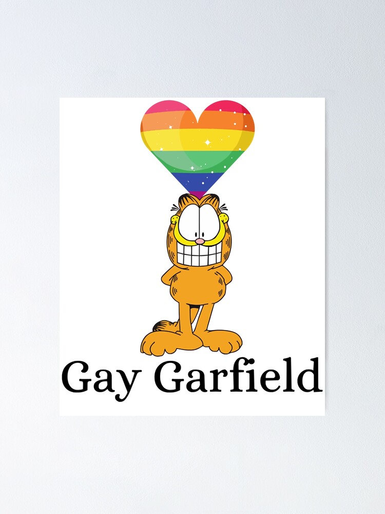 Póster «Presente especial Gay Garfield Sticker Gift Fanáticos de la ...