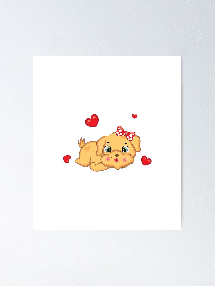"Little huggy puppy." Poster for Sale by KryptongArts | Redbubble