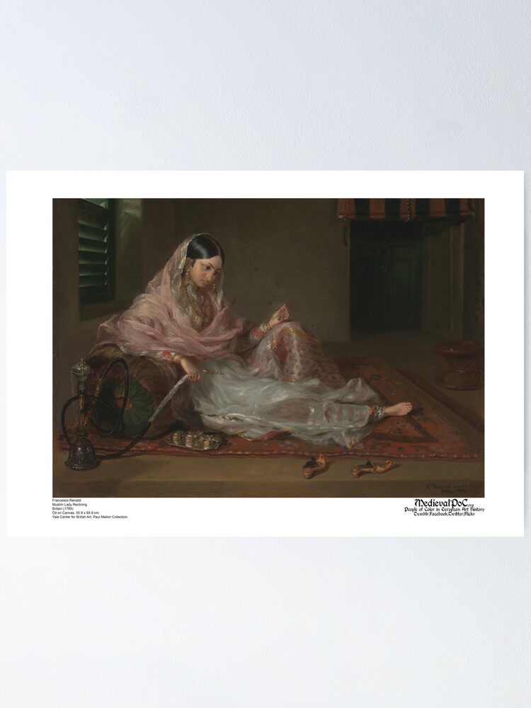 "Muslim Lady Reclining" Poster by medievalpoc | Redbubble