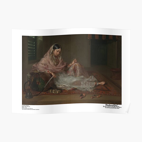 "Muslim Lady Reclining" Poster by medievalpoc | Redbubble