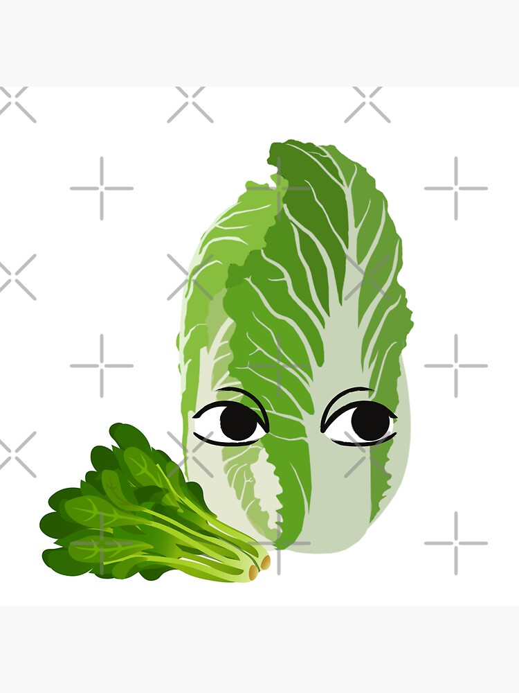 "cabbage guy" Sticker by Outfitsora | Redbubble