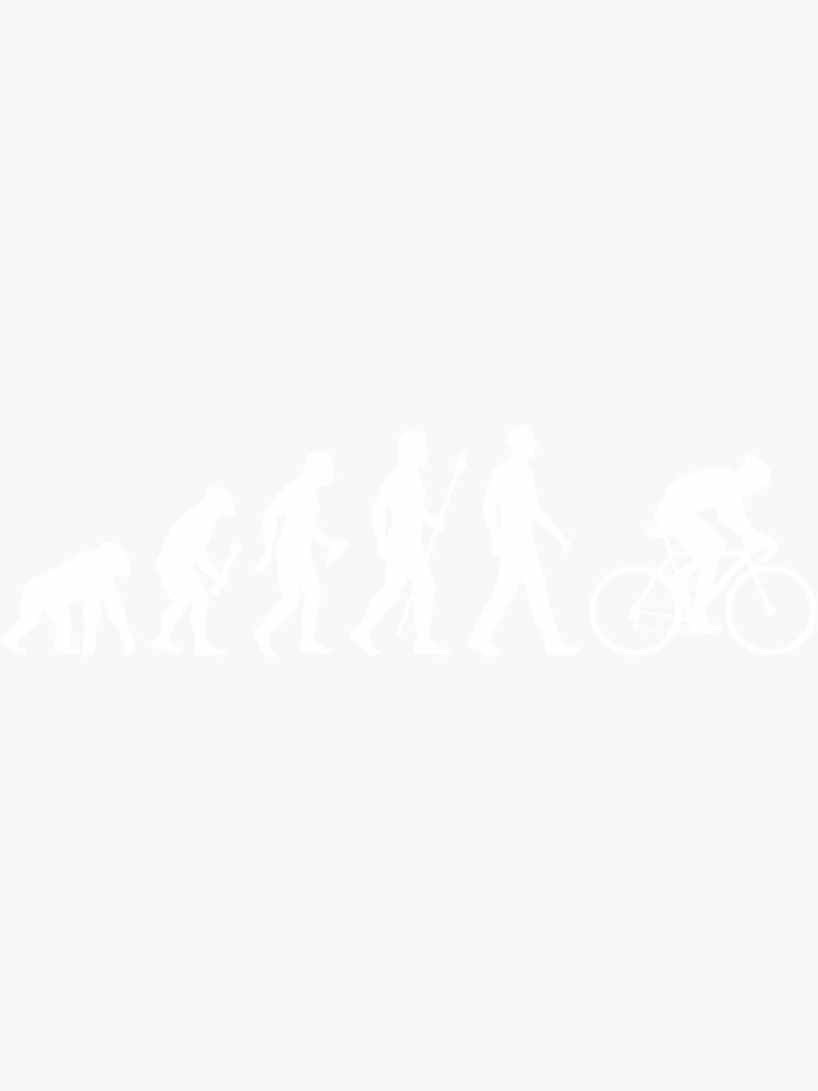 "Evolution Of Man Cycling 1527" Sticker by jacibaze | Redbubble