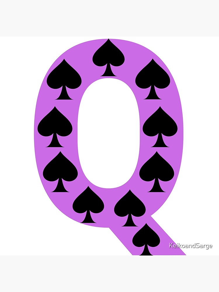 "Purple Q with spades" Poster for Sale by KeikoandSarge | Redbubble