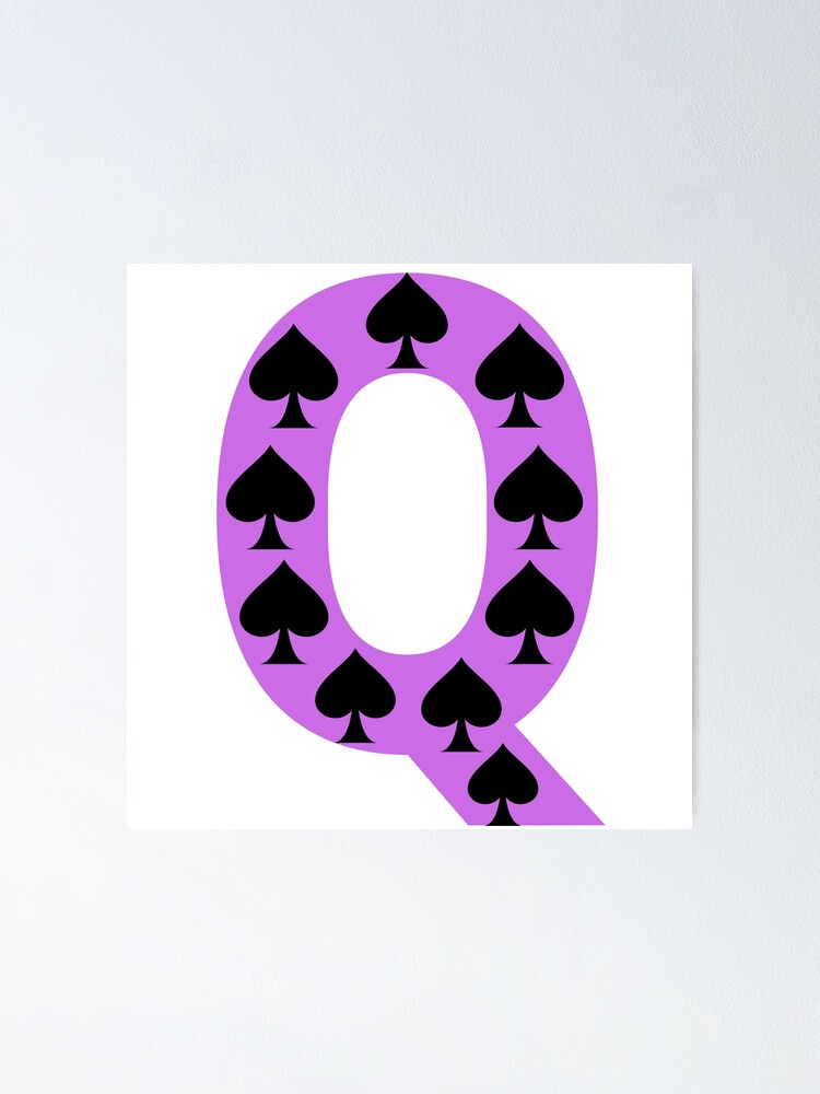 "Purple Q with spades" Poster for Sale by KeikoandSarge | Redbubble