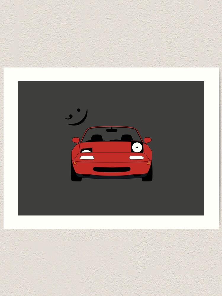 "Miata ;)" Art Print for Sale by AutomotiveArt | Redbubble