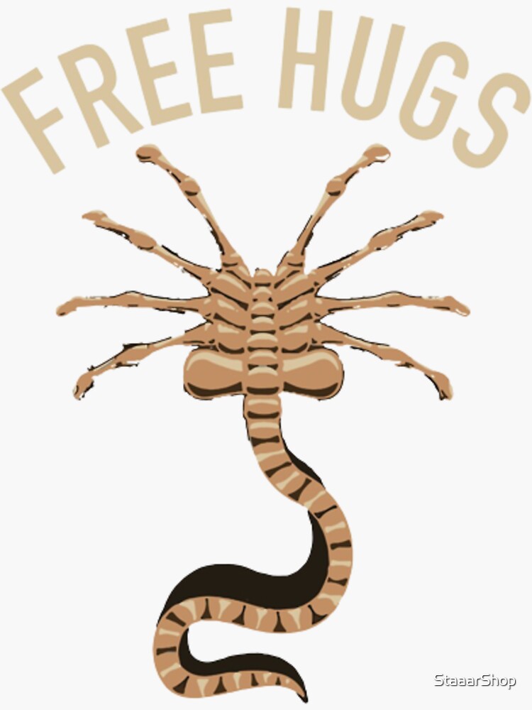 "Alien Xenomorph Free Hugs" Sticker by StaaarShop | Redbubble