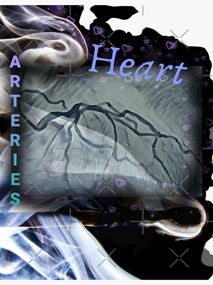 "Heart arteries" Sticker for Sale by Numeras | Redbubble