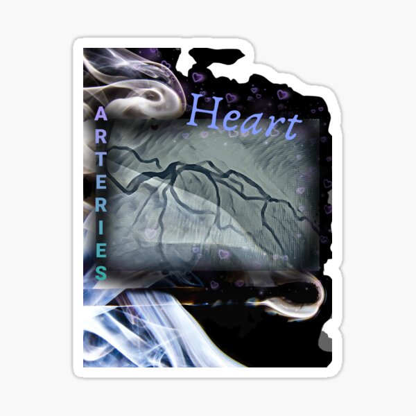 "Heart arteries" Sticker for Sale by Numeras | Redbubble
