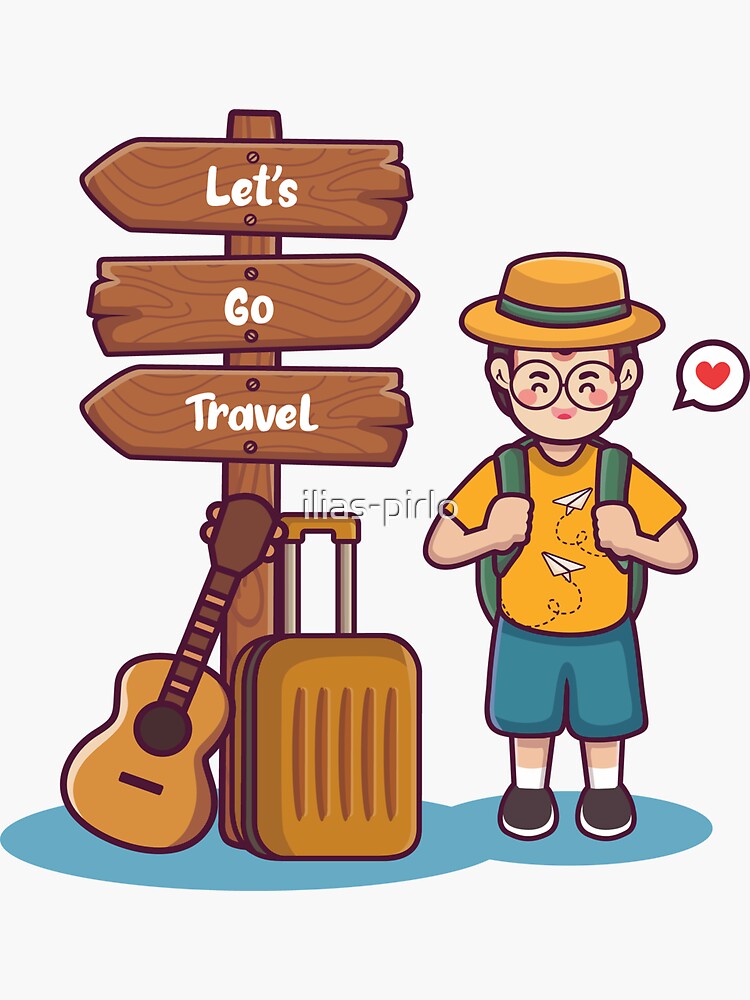 "LOST GO TRAVEL " Sticker by ilias-pirlo | Redbubble